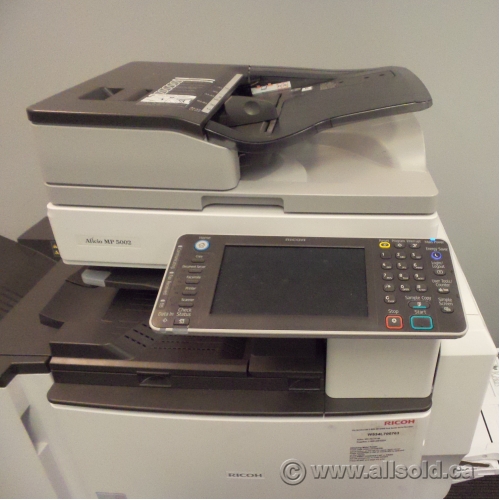Ricoh Aficio MP5002 B&W Laser Printer, Copier, Scanner - Allsold.ca - Buy & Sell Used Office ...